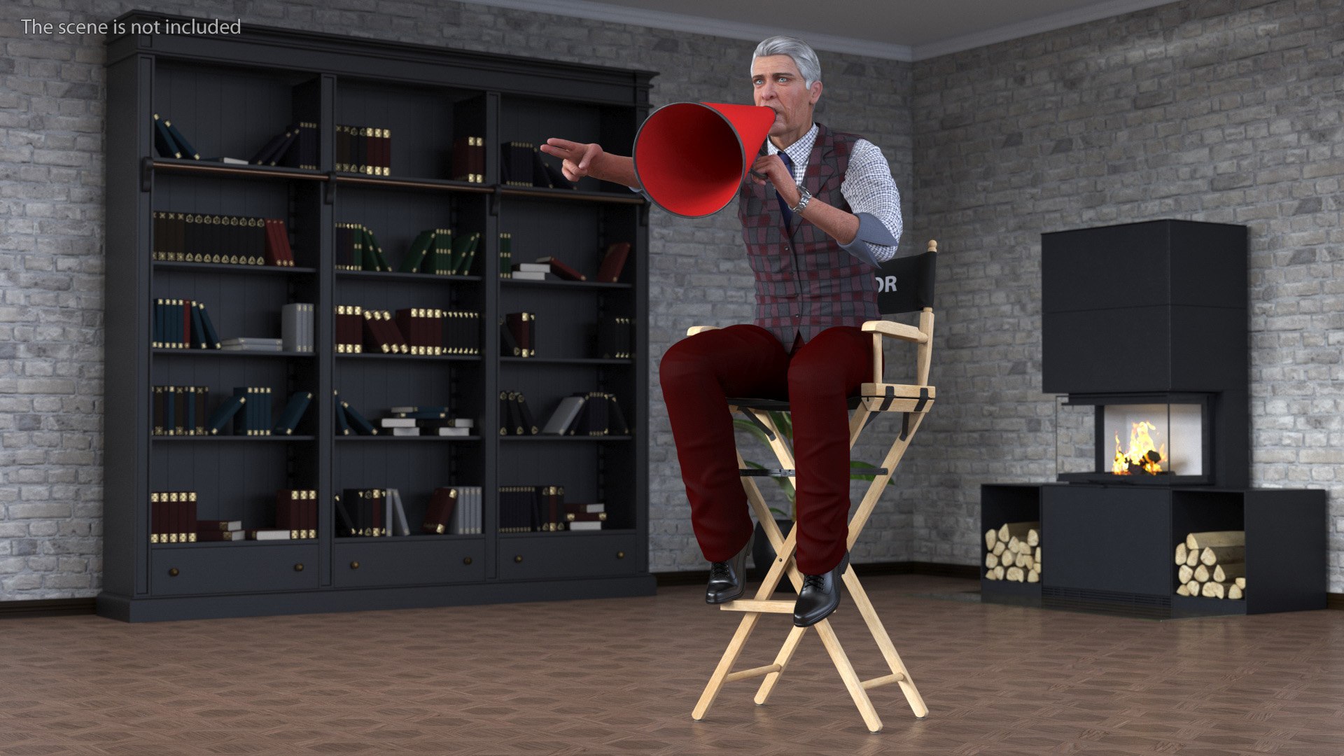 Movie Director On Tall Chair 3D Model - TurboSquid 2020736
