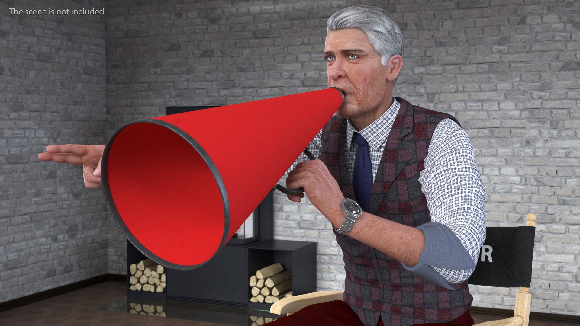 Movie Director On Tall Chair 3D Model - TurboSquid 2020736