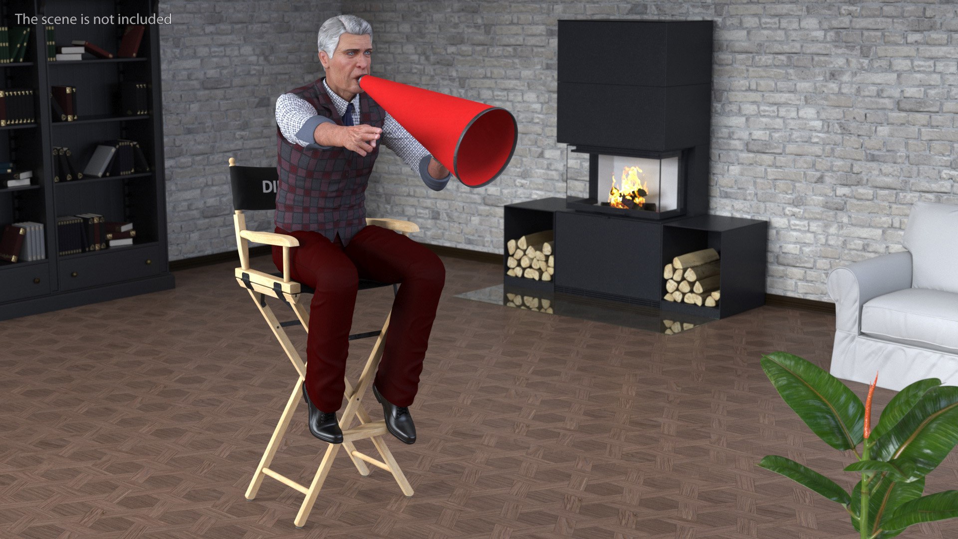 Movie Director On Tall Chair 3D Model - TurboSquid 2020736