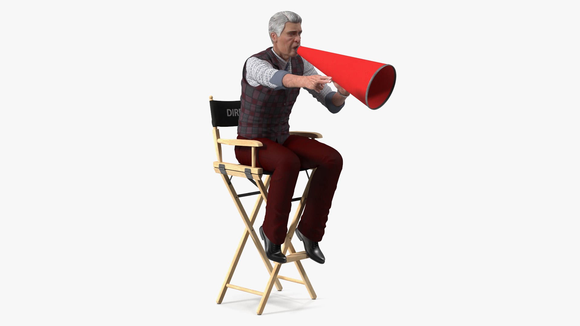Movie Director On Tall Chair 3D Model - TurboSquid 2020736
