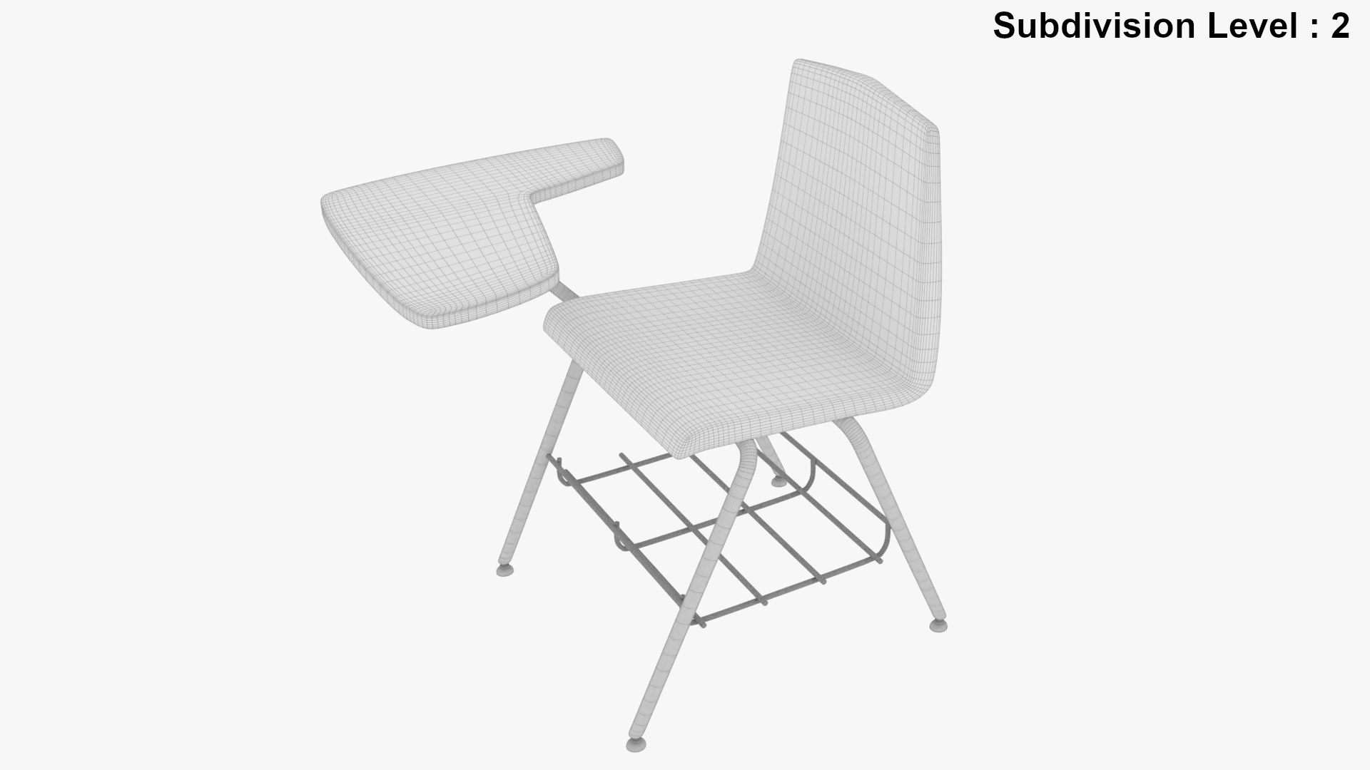 3D Model Student Chair School Desk - TurboSquid 1722049