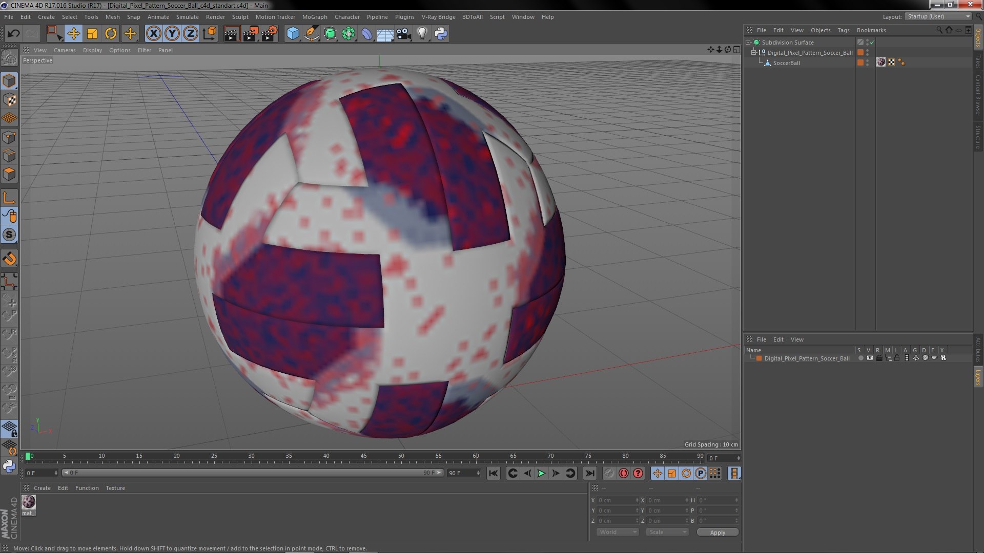 3D Digital Pixel Pattern Soccer Ball model - TurboSquid 2054857