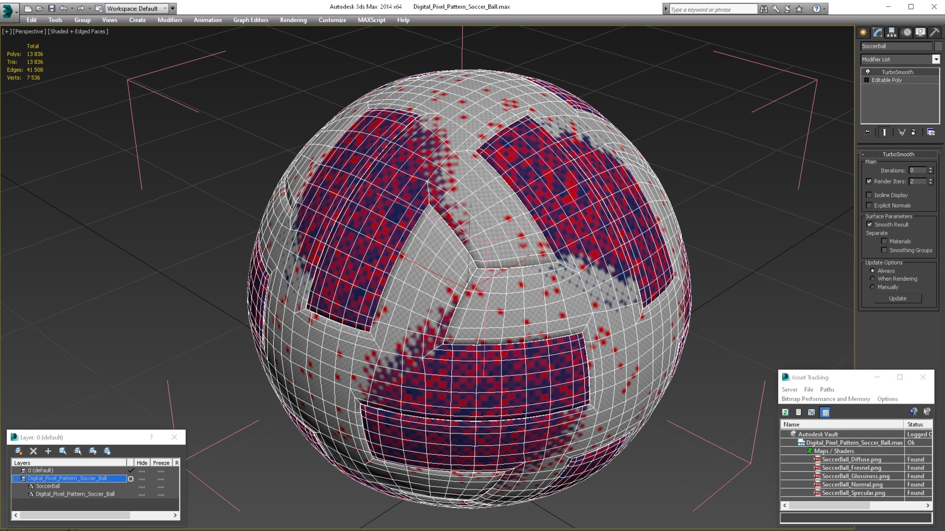 3D Digital Pixel Pattern Soccer Ball Model - TurboSquid 2054857