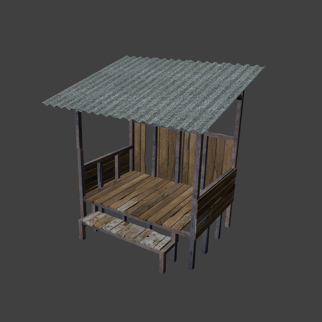 modelo 3d gubuk kayu gratis - TurboSquid 1590714