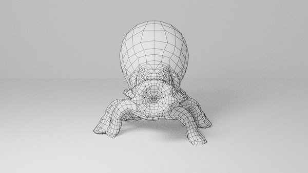 3D rock-shooting octopus ready creature model - TurboSquid 1660296