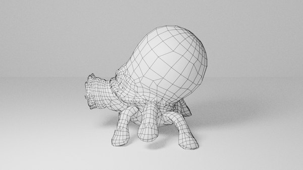 3D rock-shooting octopus ready creature model - TurboSquid 1660296