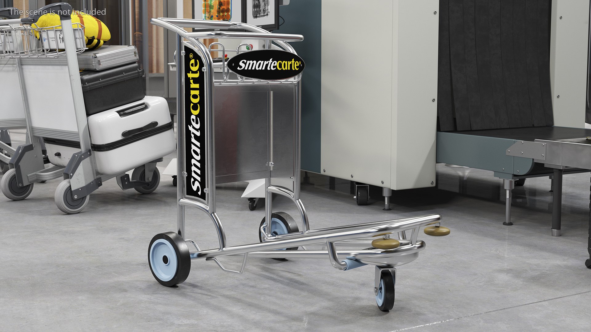 Smartecarte Airport Luggage Cart 3D Model - TurboSquid 2111018