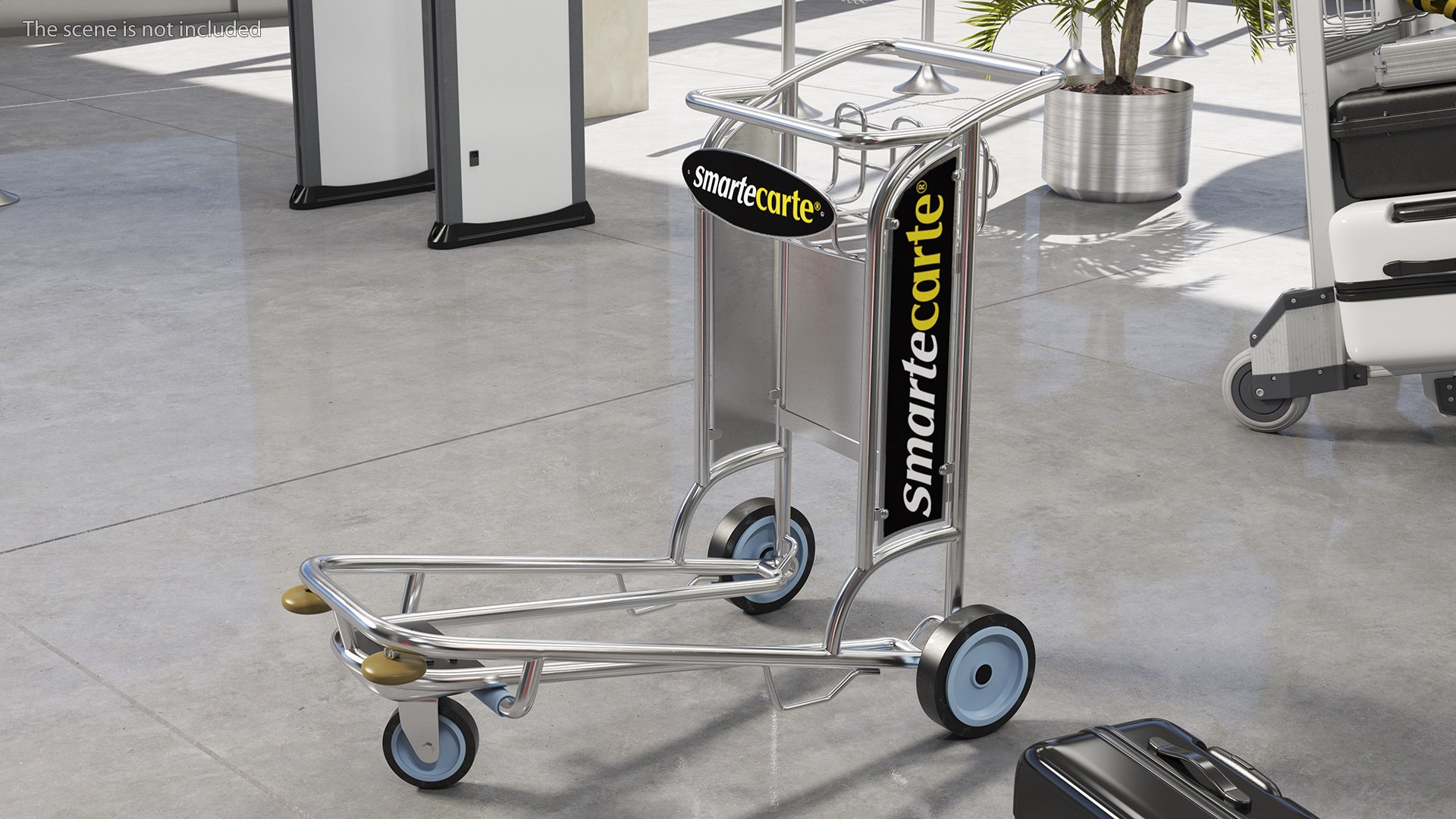 Smartecarte Airport Luggage Cart 3D Model - TurboSquid 2111018