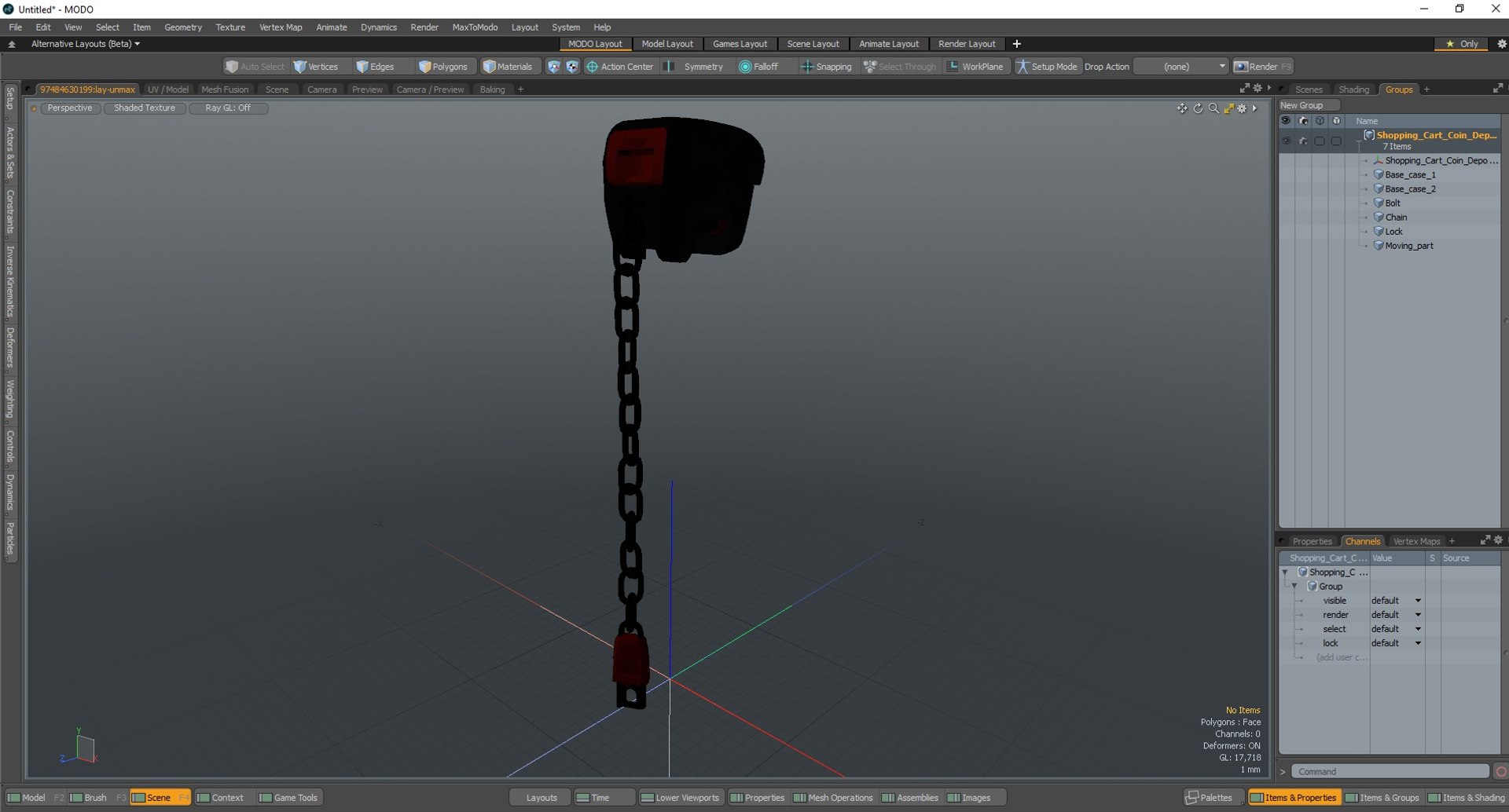 3D Shopping Cart Coin Deposit System - TurboSquid 2113275