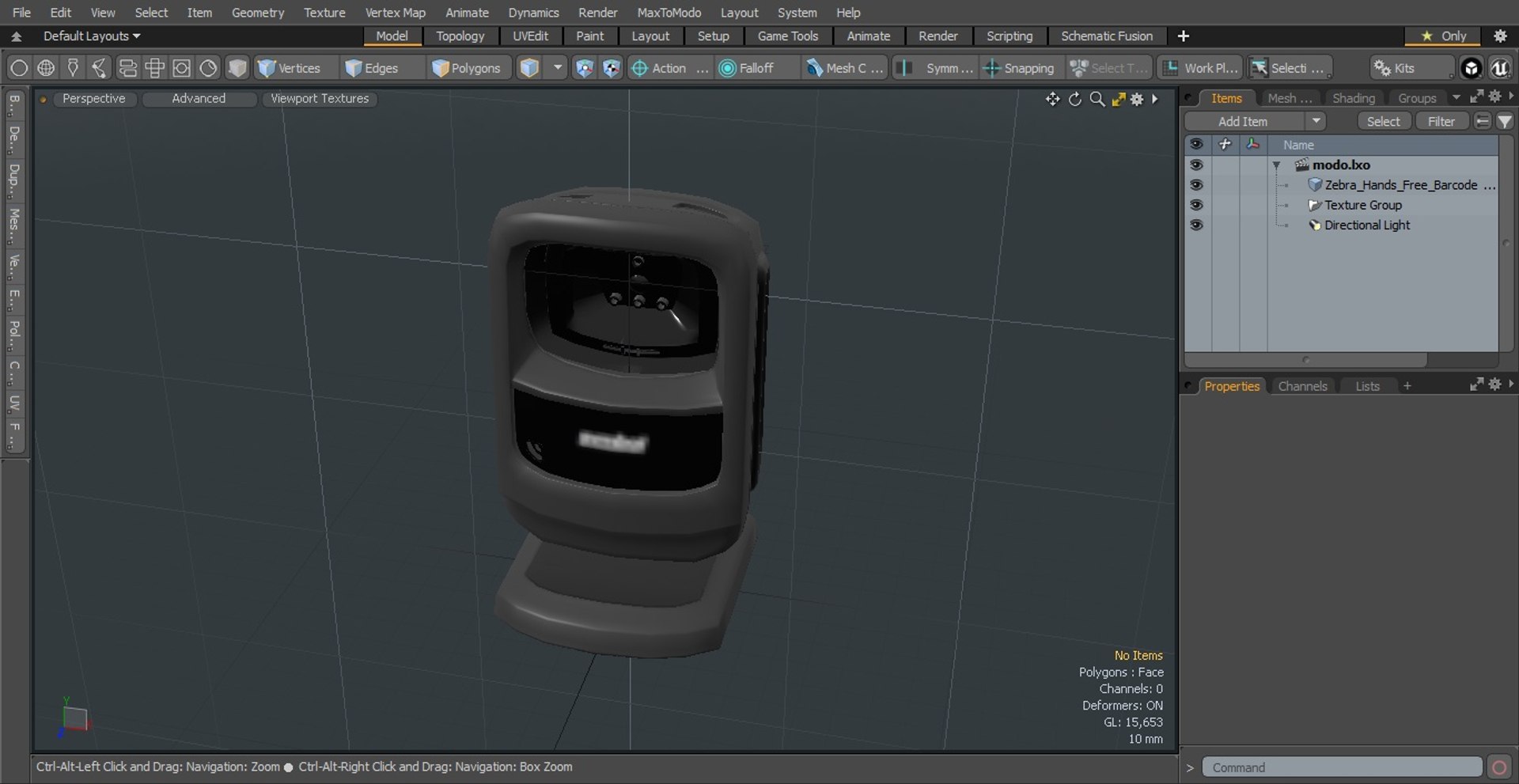 3D Zebra Hands Free Barcode Scanner Model - TurboSquid 2055311