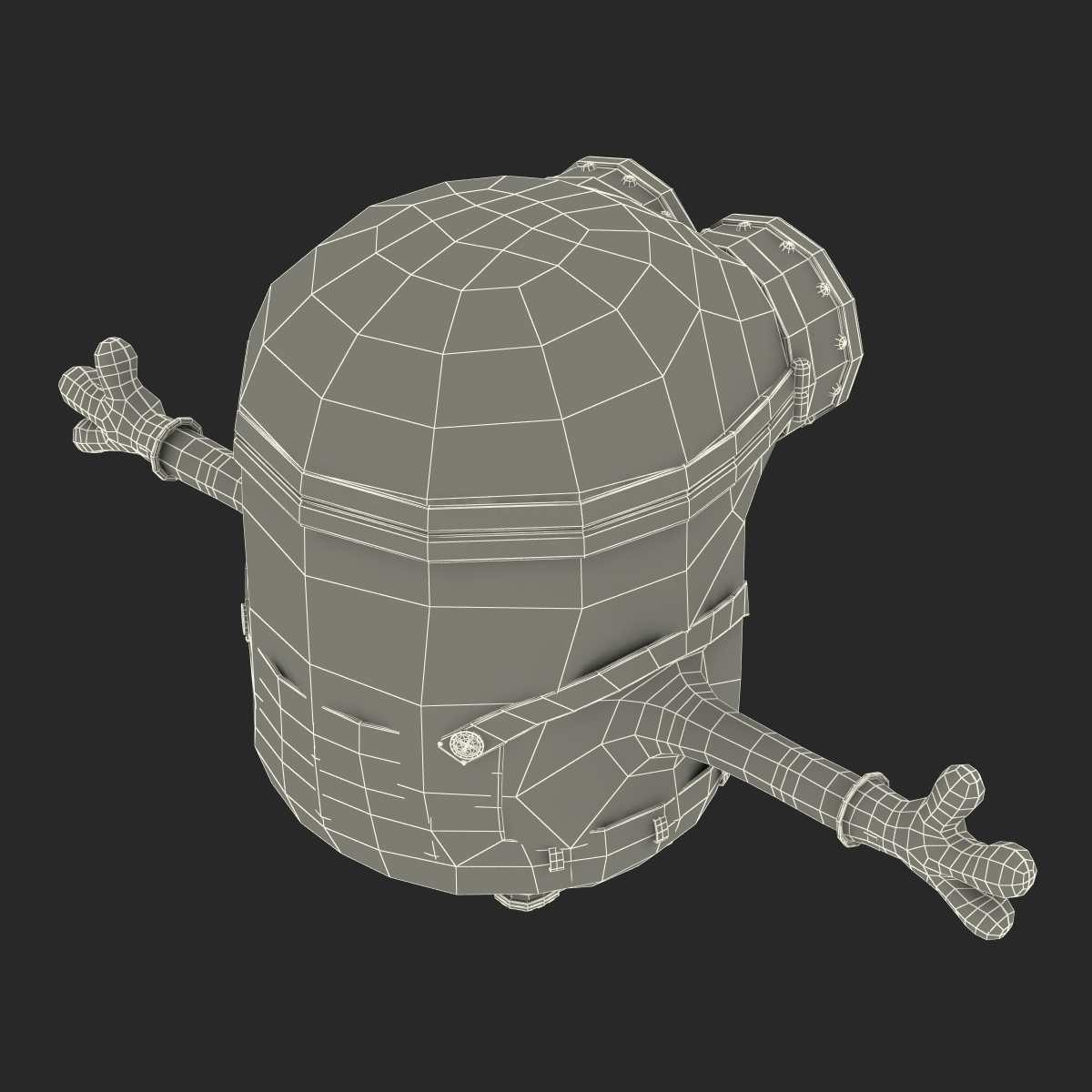 3d model short eyed minion rigged