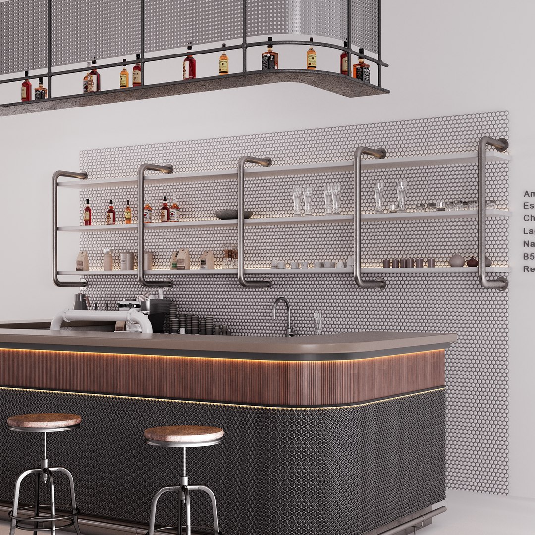 3D Model Contemporary Bar Counter - TurboSquid 2220272