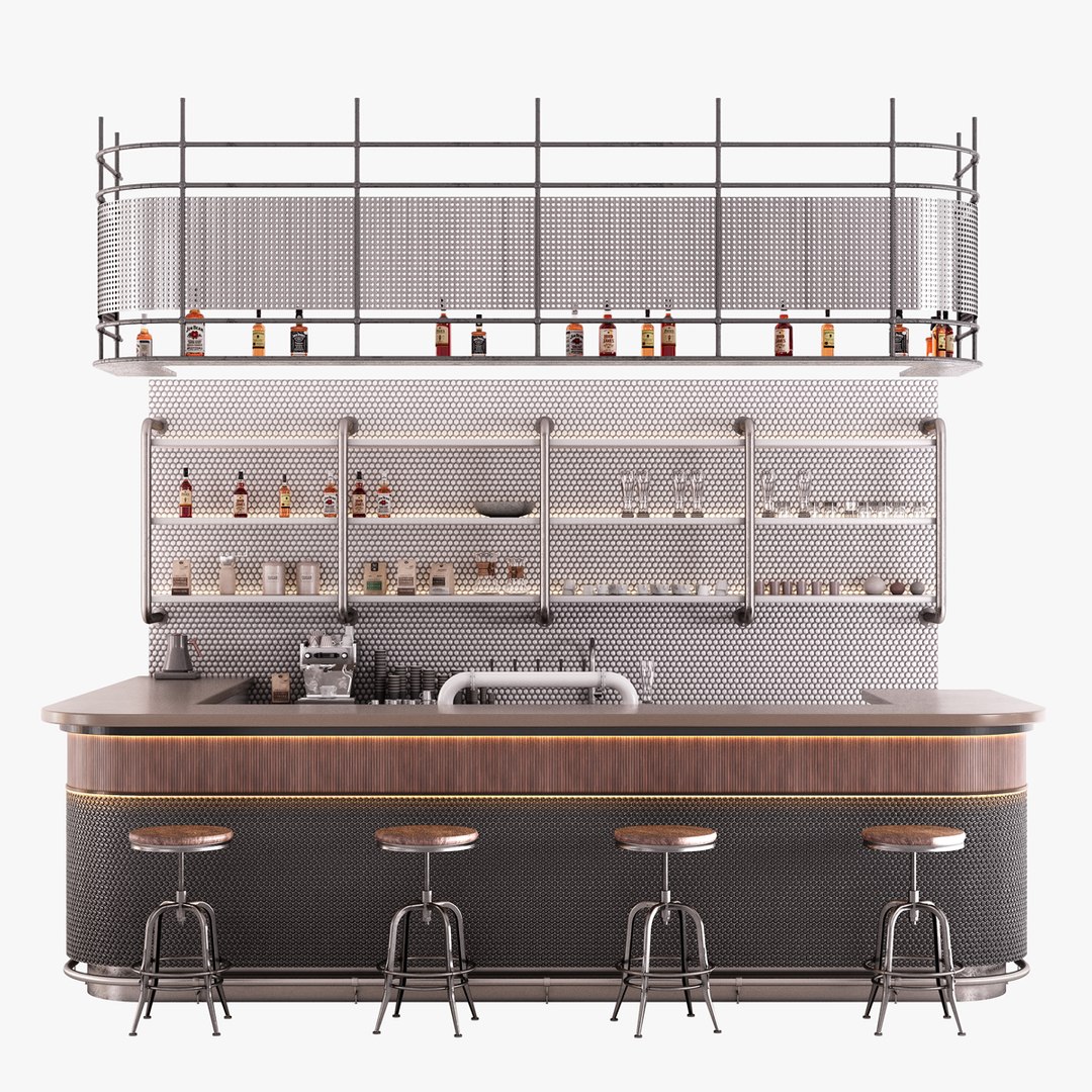 3D Model Contemporary Bar Counter - TurboSquid 2220272