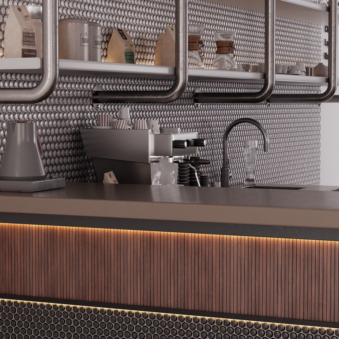 3D Model Contemporary Bar Counter - TurboSquid 2220272