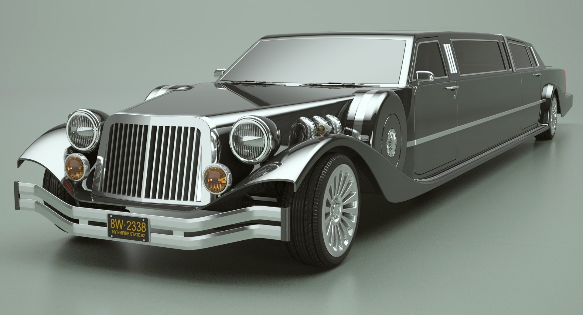 Photoreal Stretched Limousine 3D Model - TurboSquid 1163368