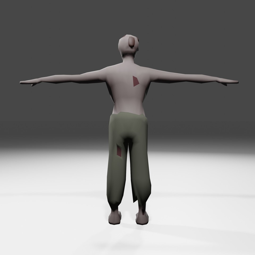 6 Zombies Asset Rigged Males Females Boy Girl Models Low-poly 3D 3D ...