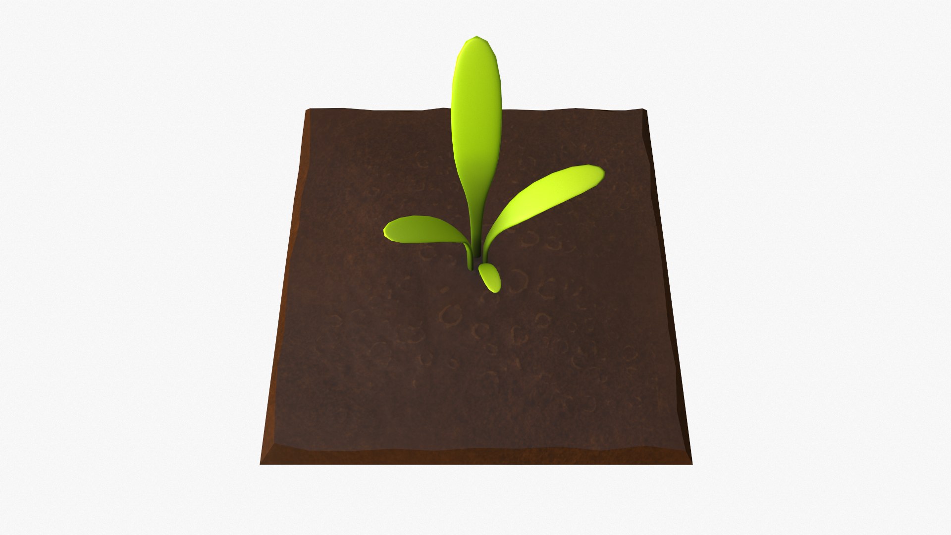 3D Cartoon Vegetable Plot - TurboSquid 1774444