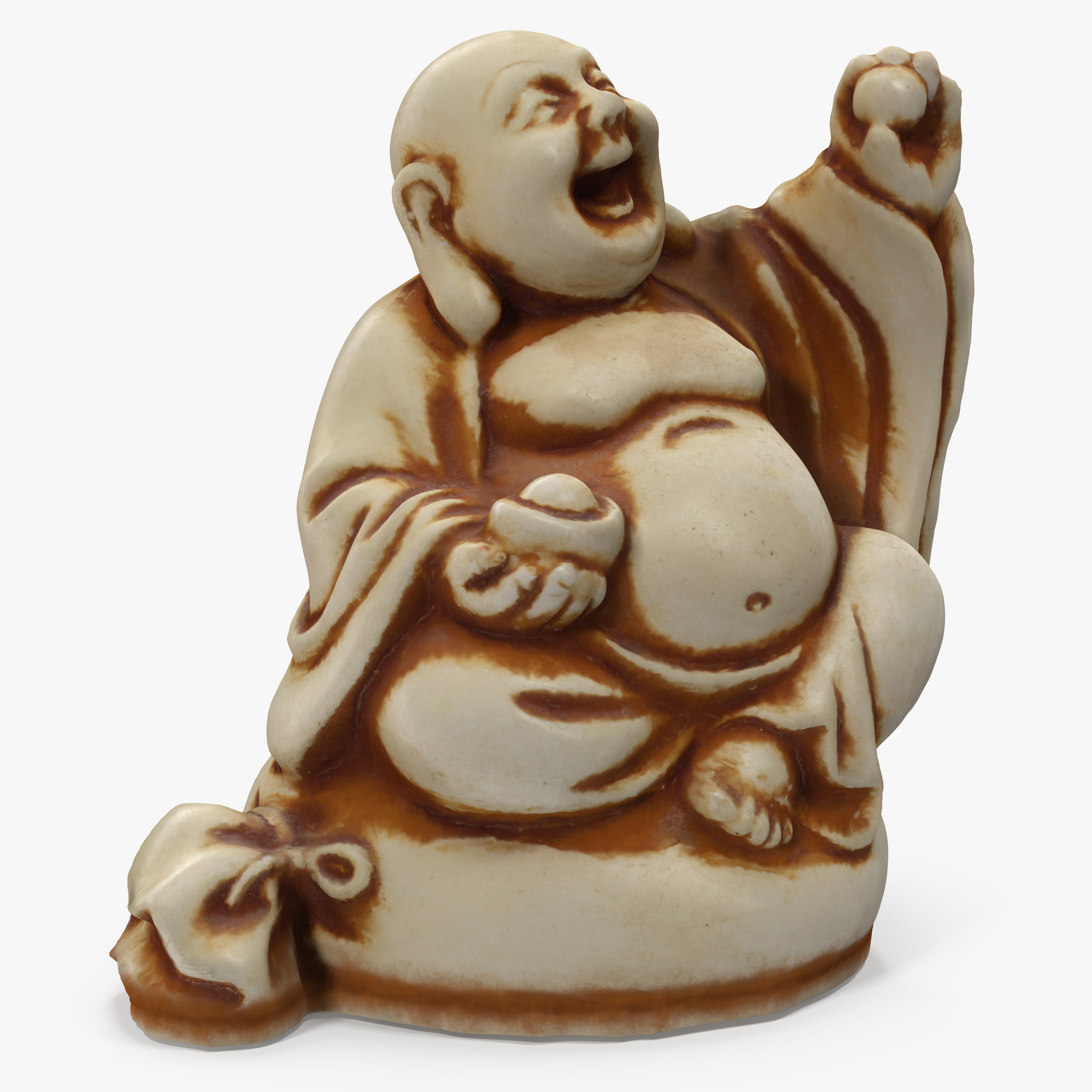 3d buddha ivory netsuke