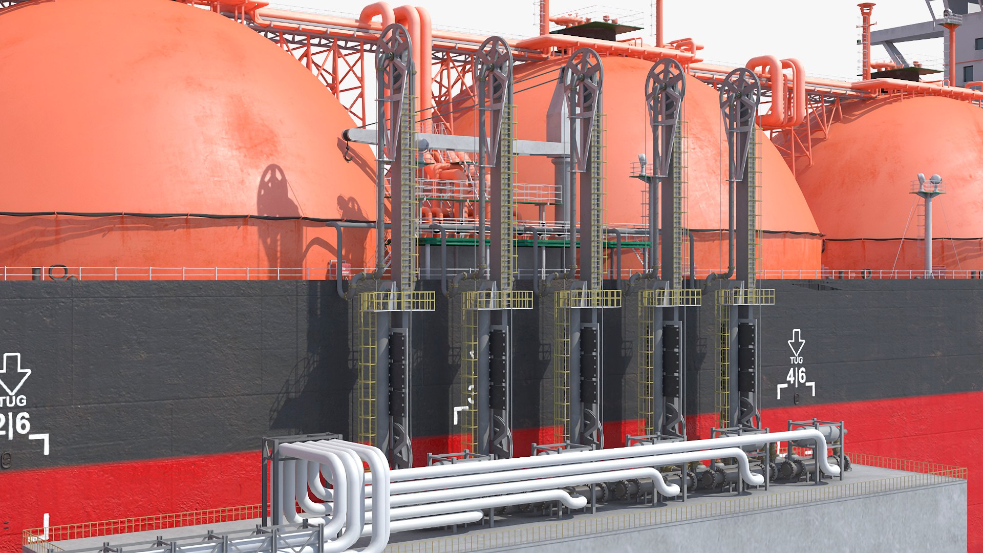 3D Gas Carrier Ship And LNG Pier Model - TurboSquid 2310007