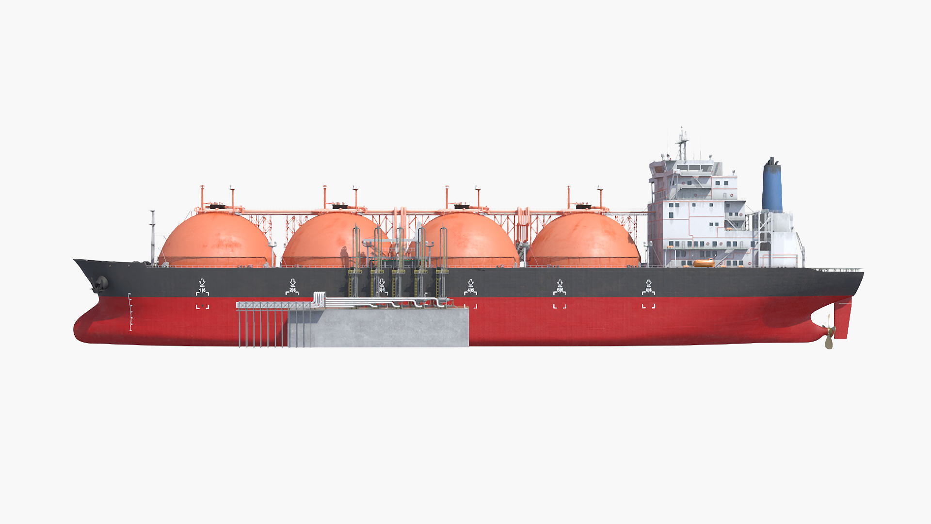 3D Gas Carrier Ship And LNG Pier Model - TurboSquid 2310007