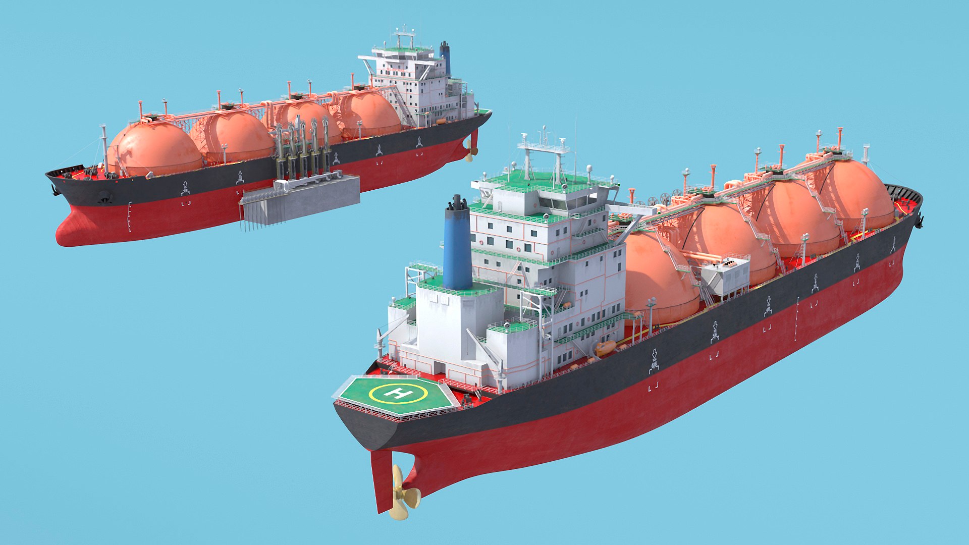 3D Gas Carrier Ship And LNG Pier Model - TurboSquid 2310007
