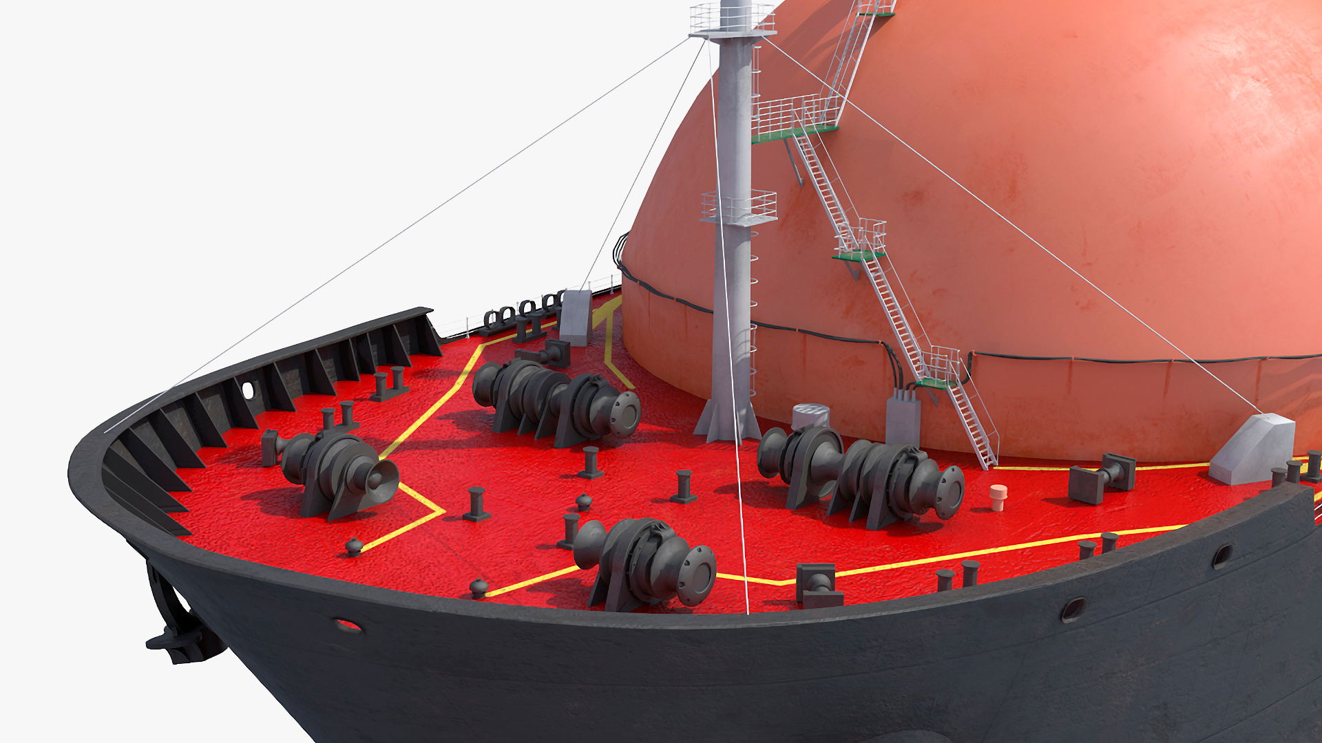 3D Gas Carrier Ship And LNG Pier Model - TurboSquid 2310007