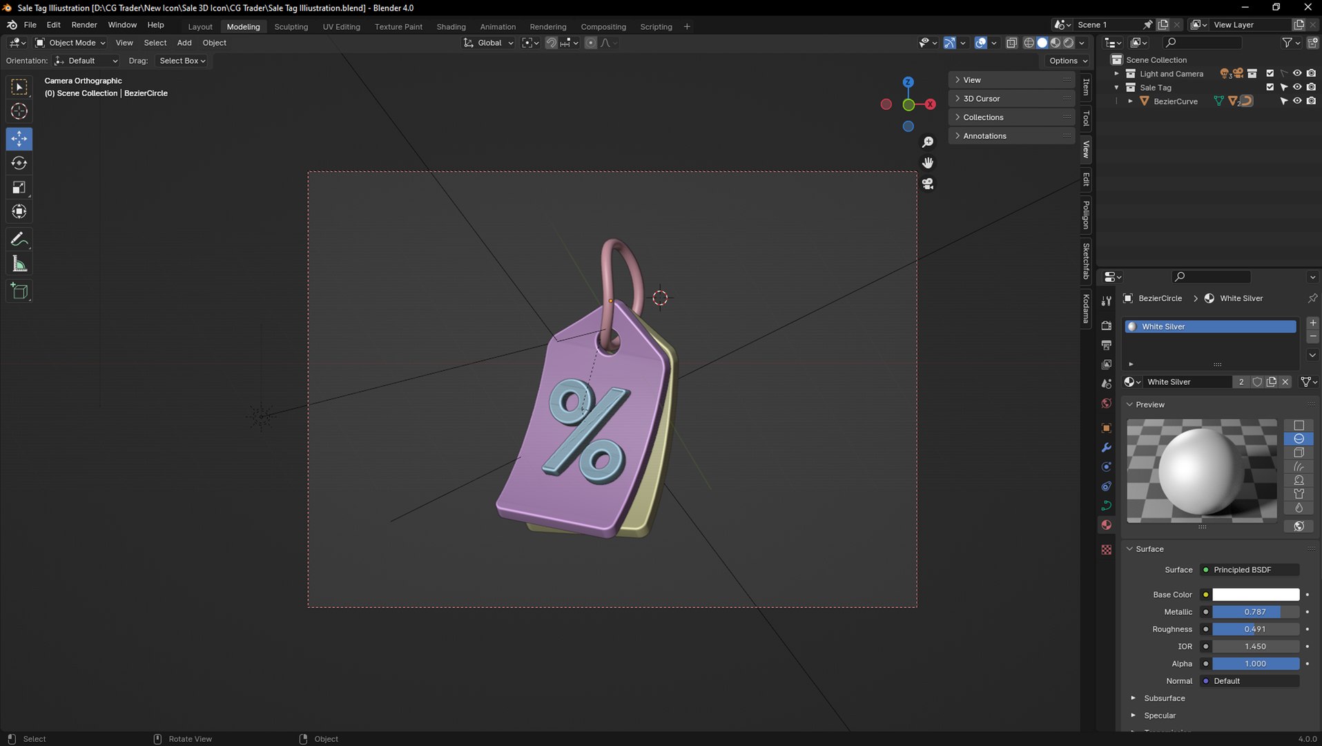 3D Model Sale Tag 3D Illustration - TurboSquid 2230517