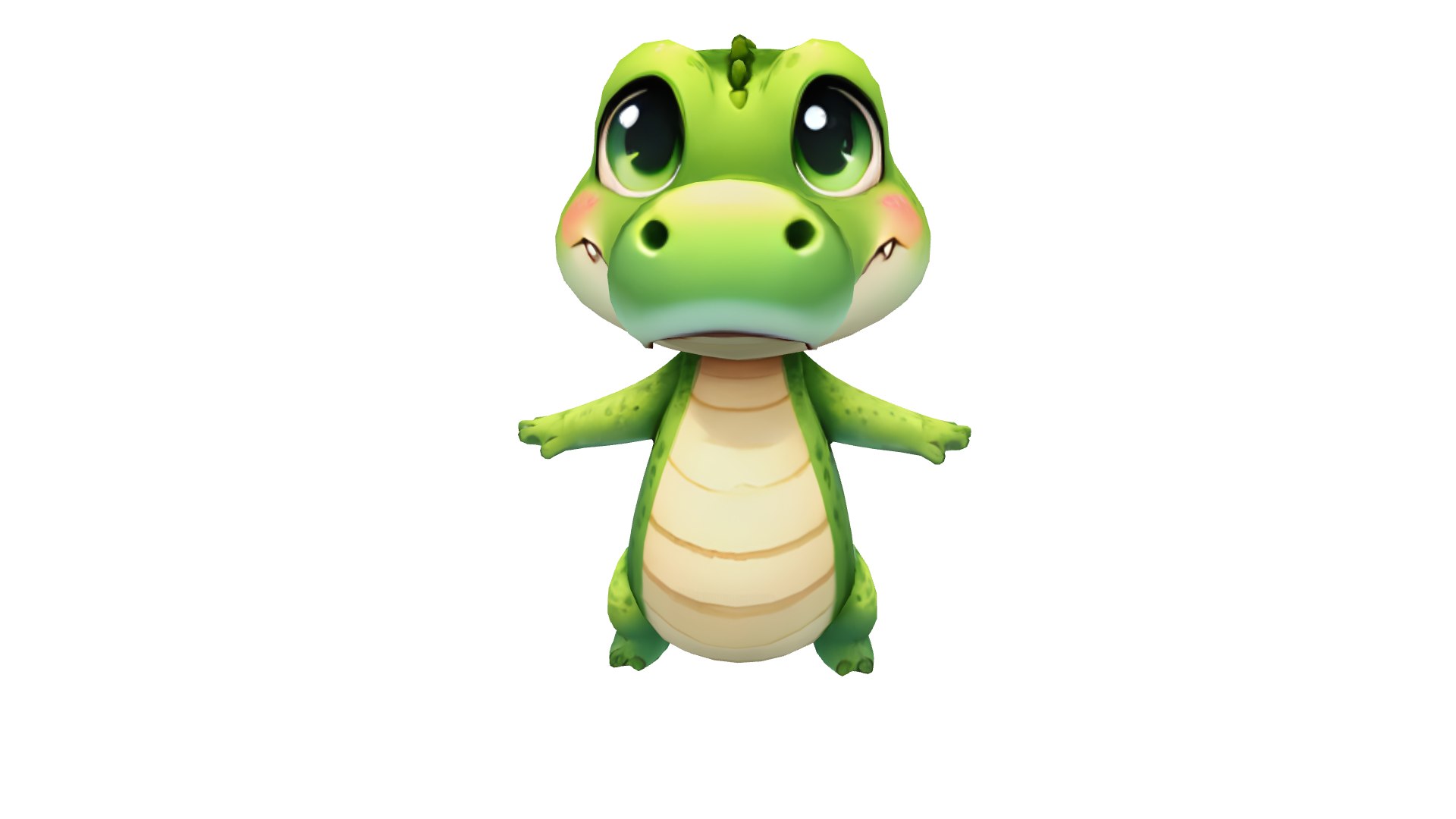 Chompy The Cheerful Crocodile 3D Model - TurboSquid 2295049