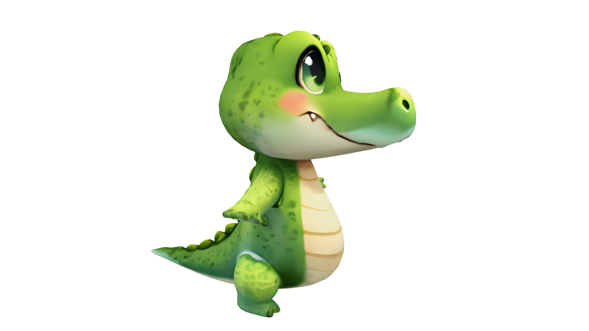 Chompy The Cheerful Crocodile 3D Model - TurboSquid 2295049