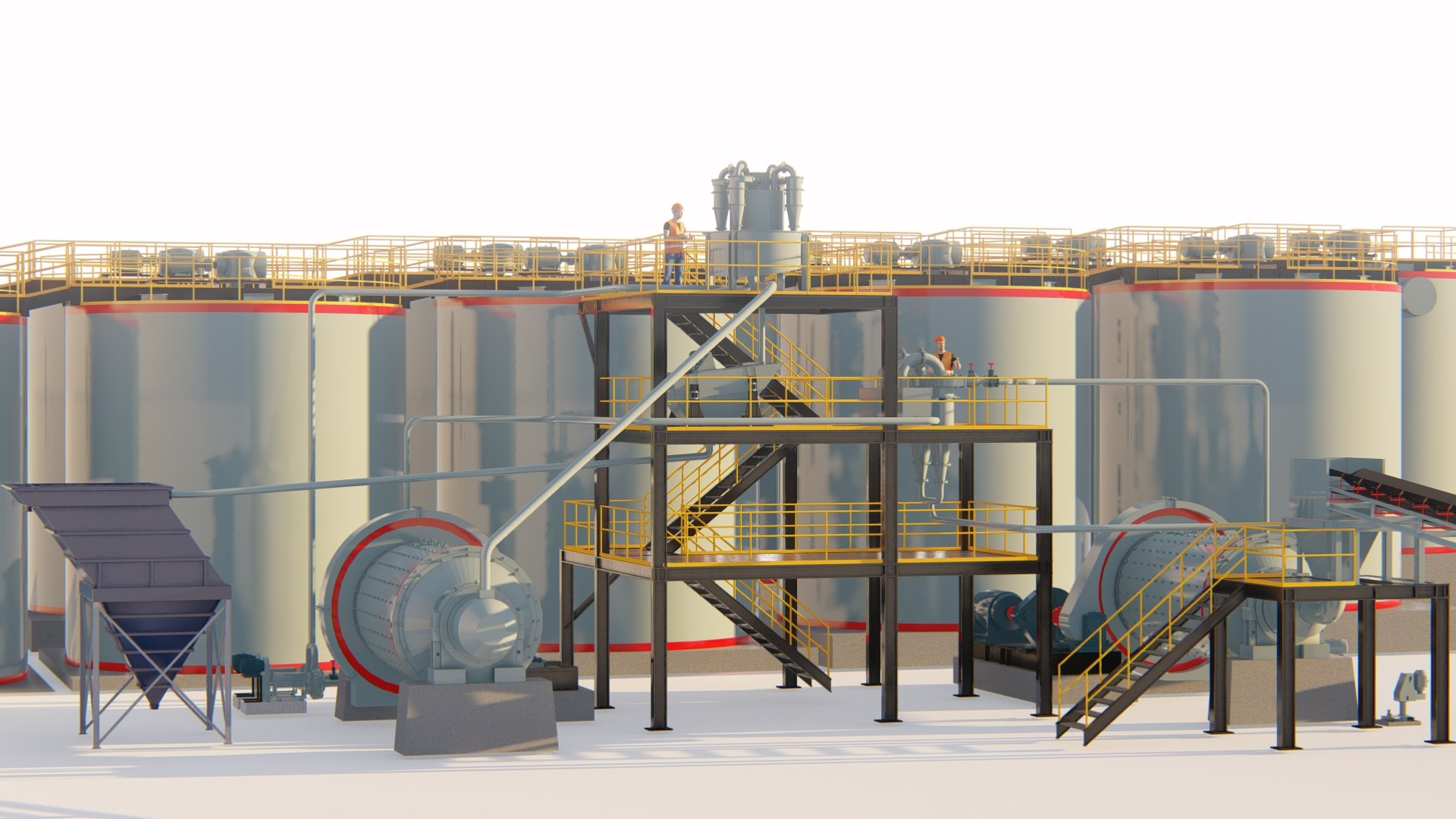3D Gold Mining Leaching Section - TurboSquid 2171142