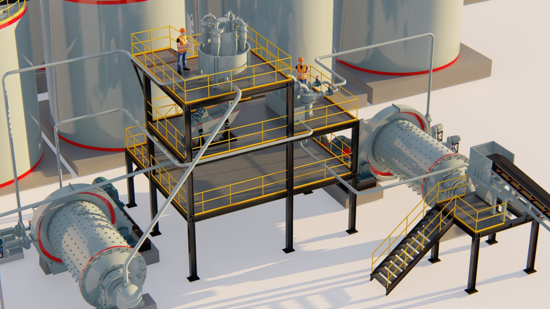 3D Gold Mining Leaching Section - TurboSquid 2171142