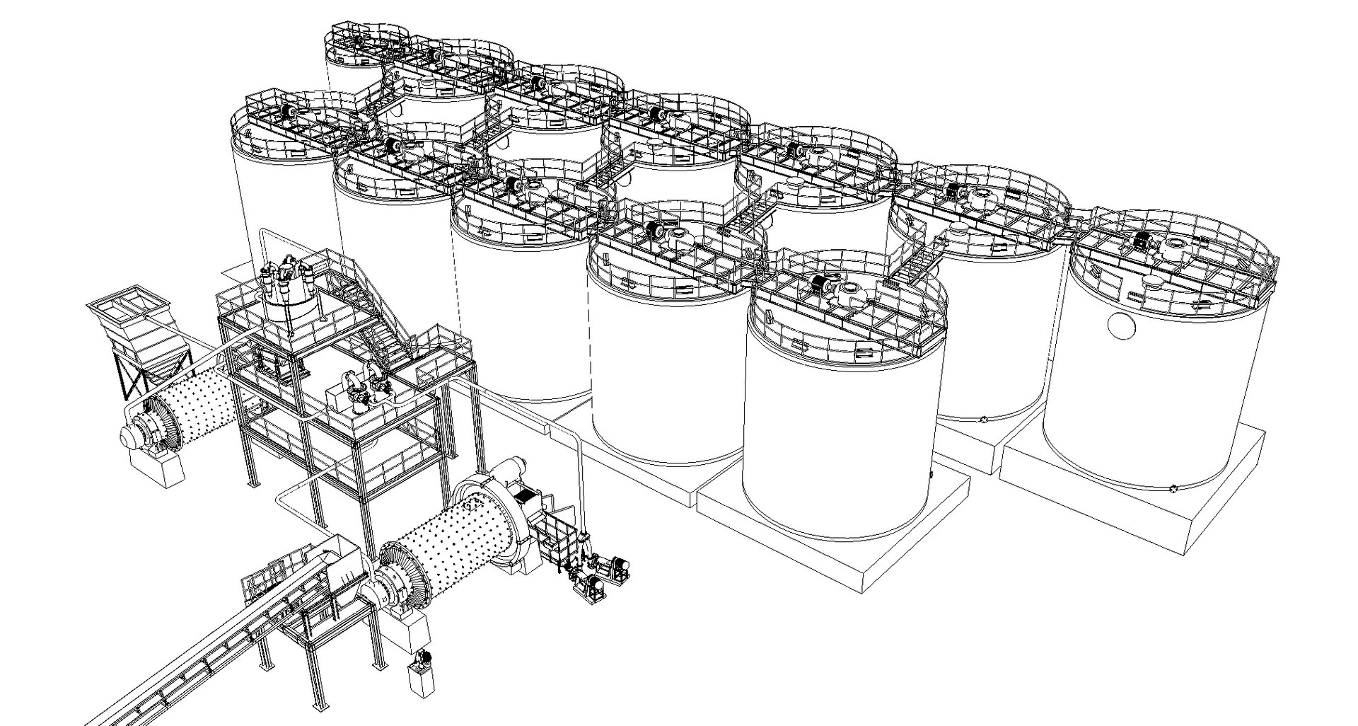 3D Gold Mining Leaching Section - TurboSquid 2171142