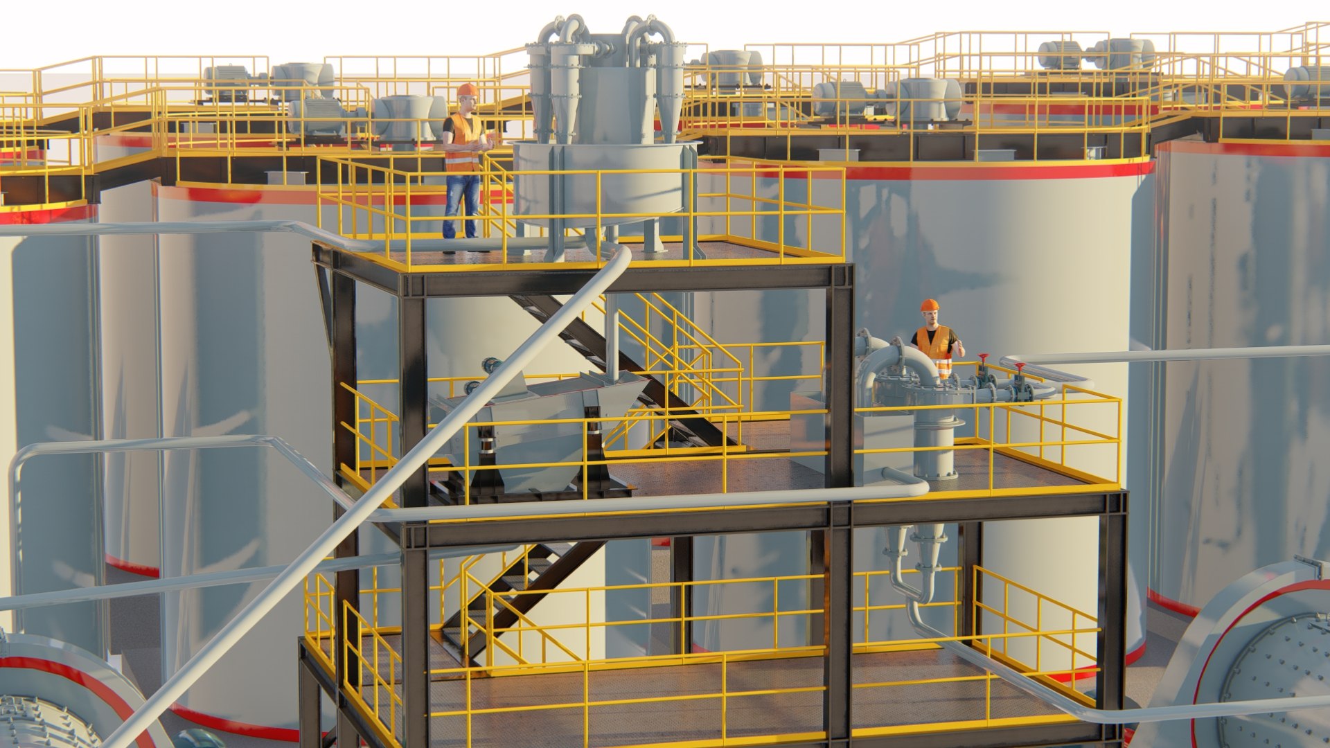 3D Gold Mining Leaching Section - TurboSquid 2171142