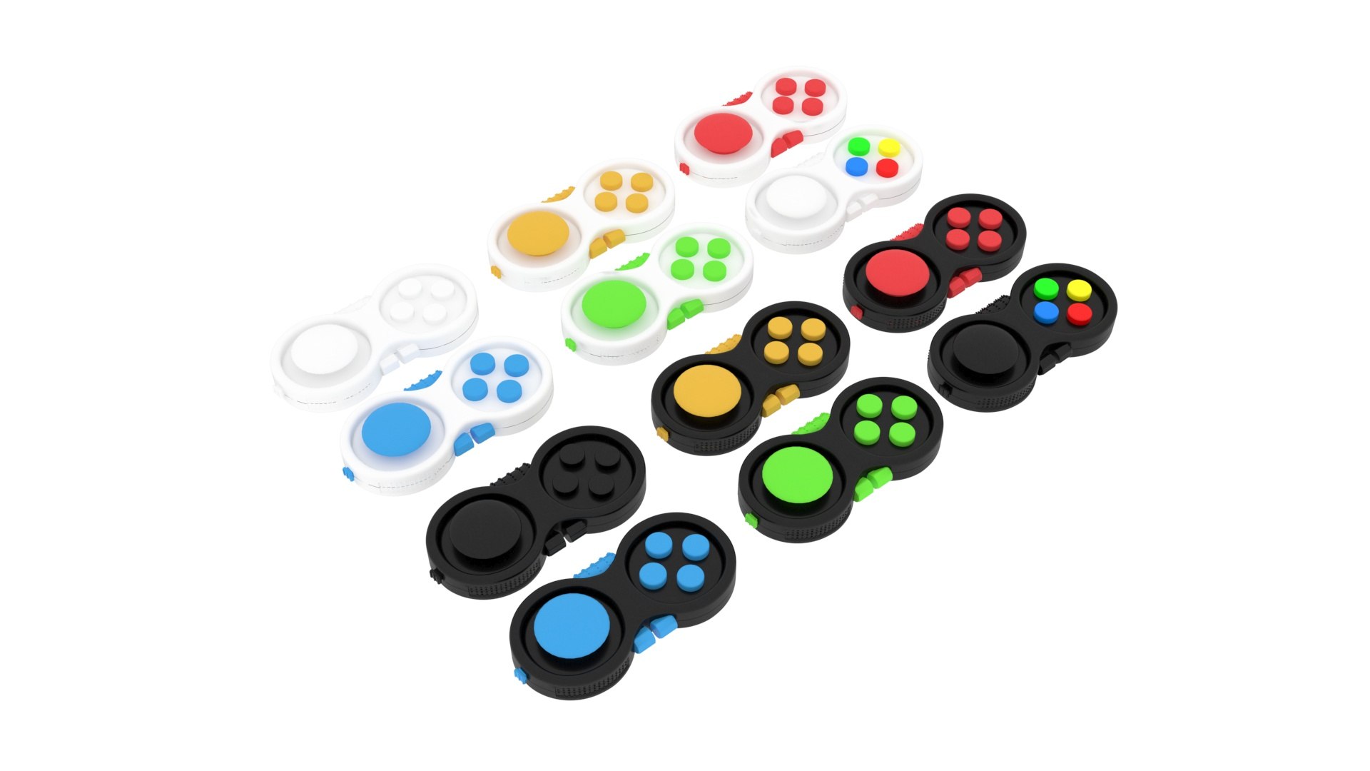 Joypad Controller Fidget Toys Set 3D - TurboSquid 1788793