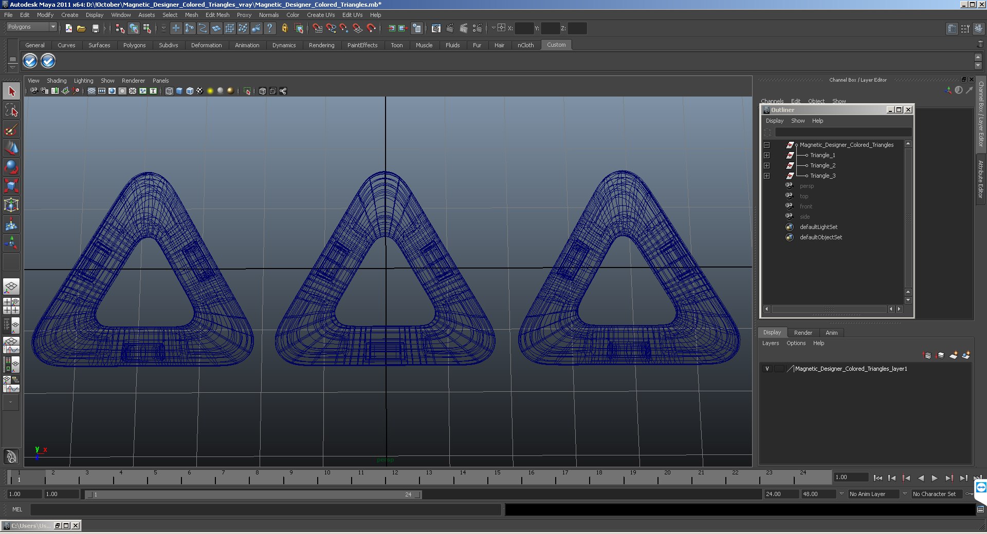 3D Magnetic Designer Colored Triangles Model - TurboSquid 1337512