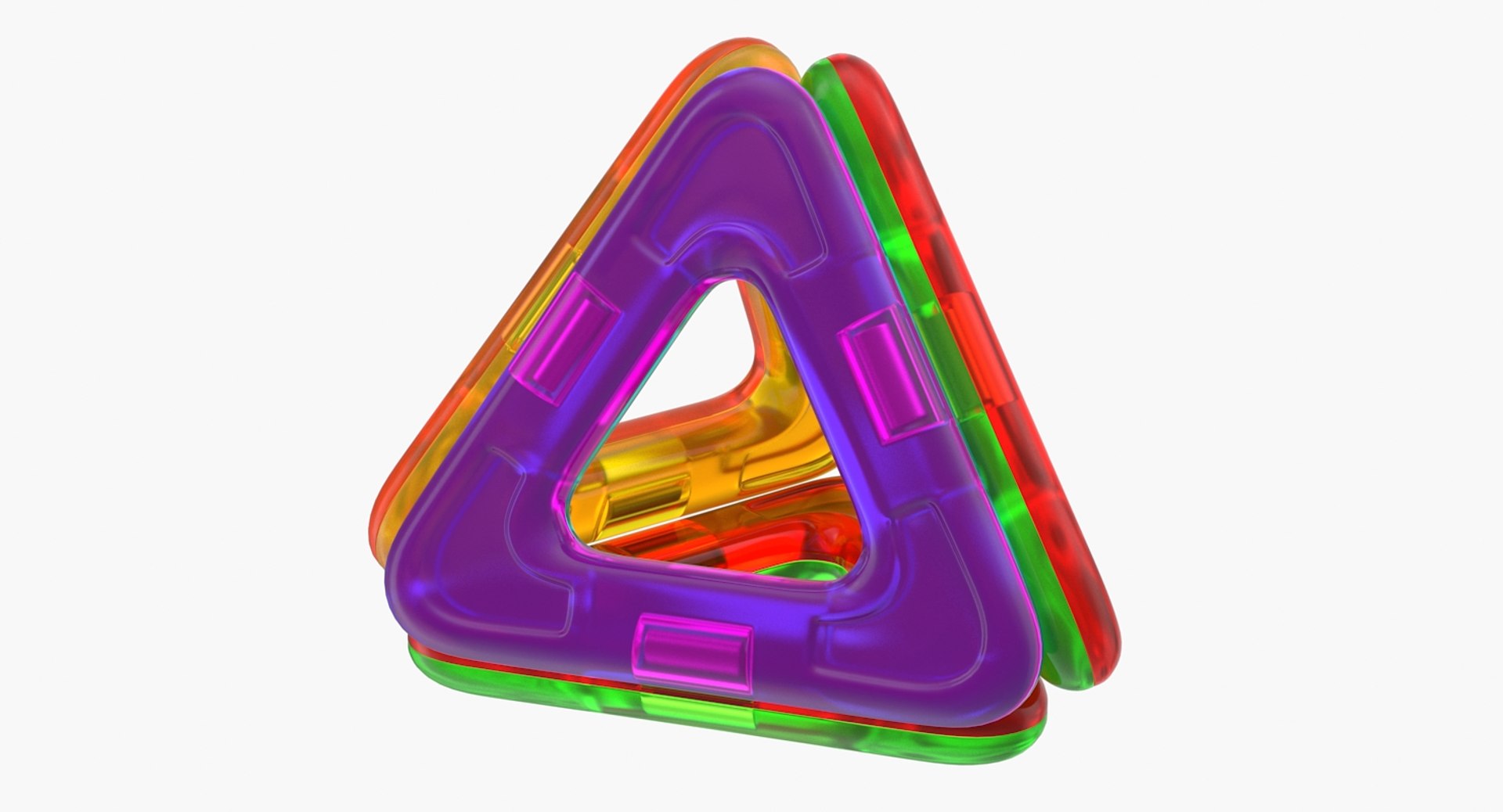 3D Magnetic Designer Colored Triangles Model - TurboSquid 1337512