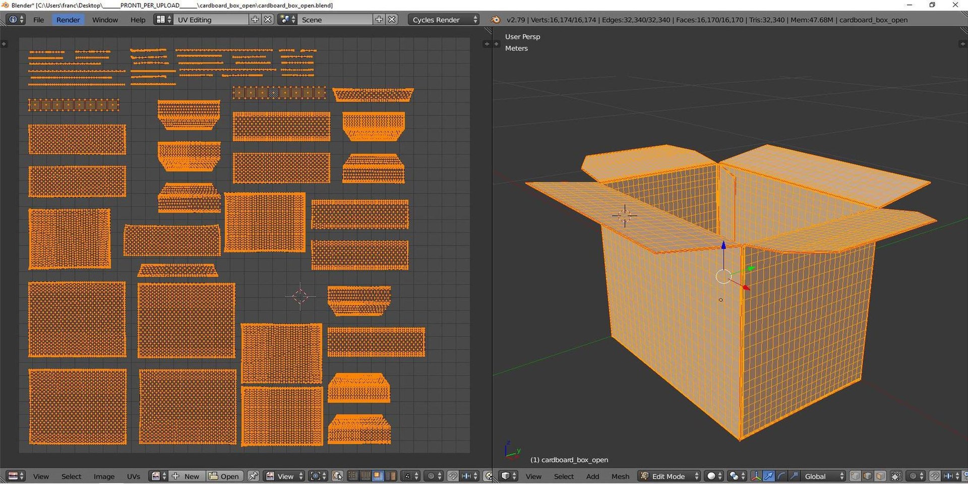 3D Open Cardboard Box Model - TurboSquid 1503460