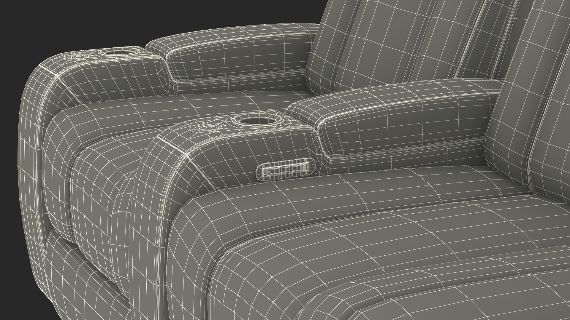 Theater Seating Row 4 Modules White 3D Model - TurboSquid 2386030