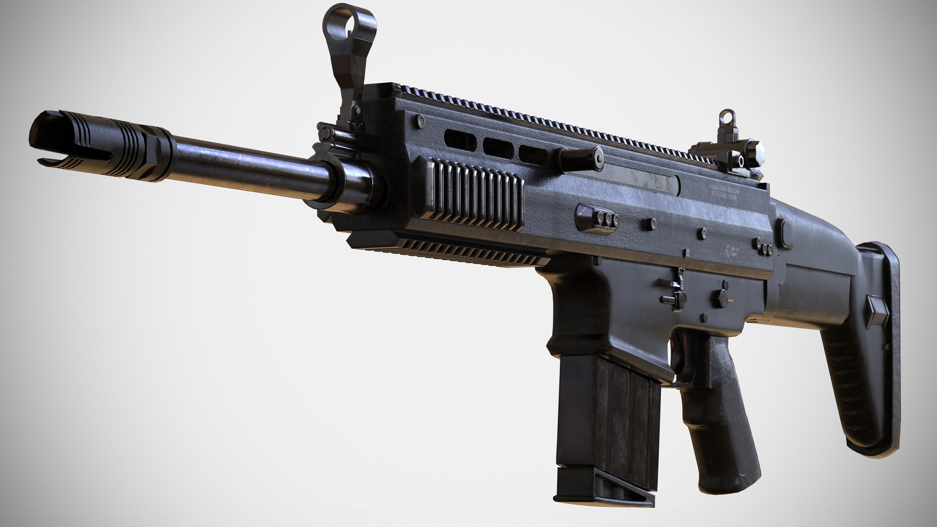 3D Fn Scar Modeled - - TurboSquid 1488401