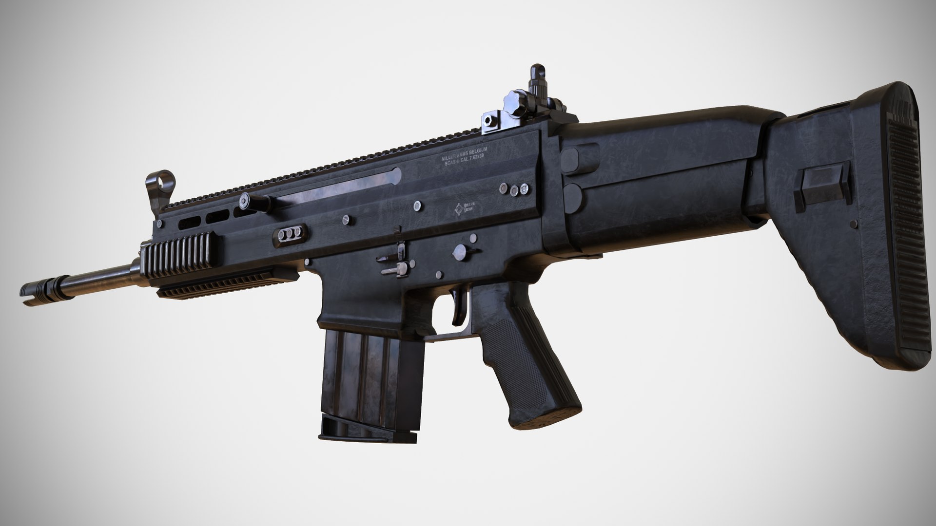 3D Fn Scar Modeled - - TurboSquid 1488401