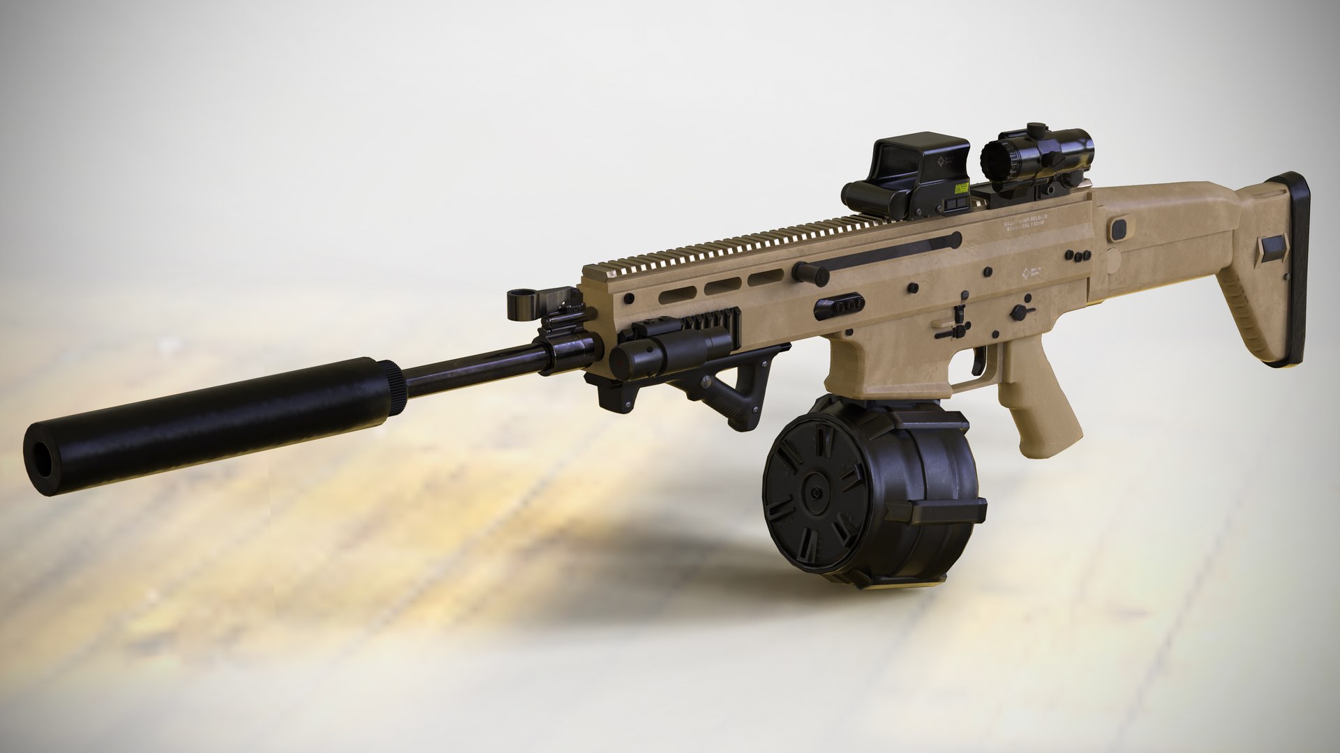 3D Fn Scar Modeled - - TurboSquid 1488401