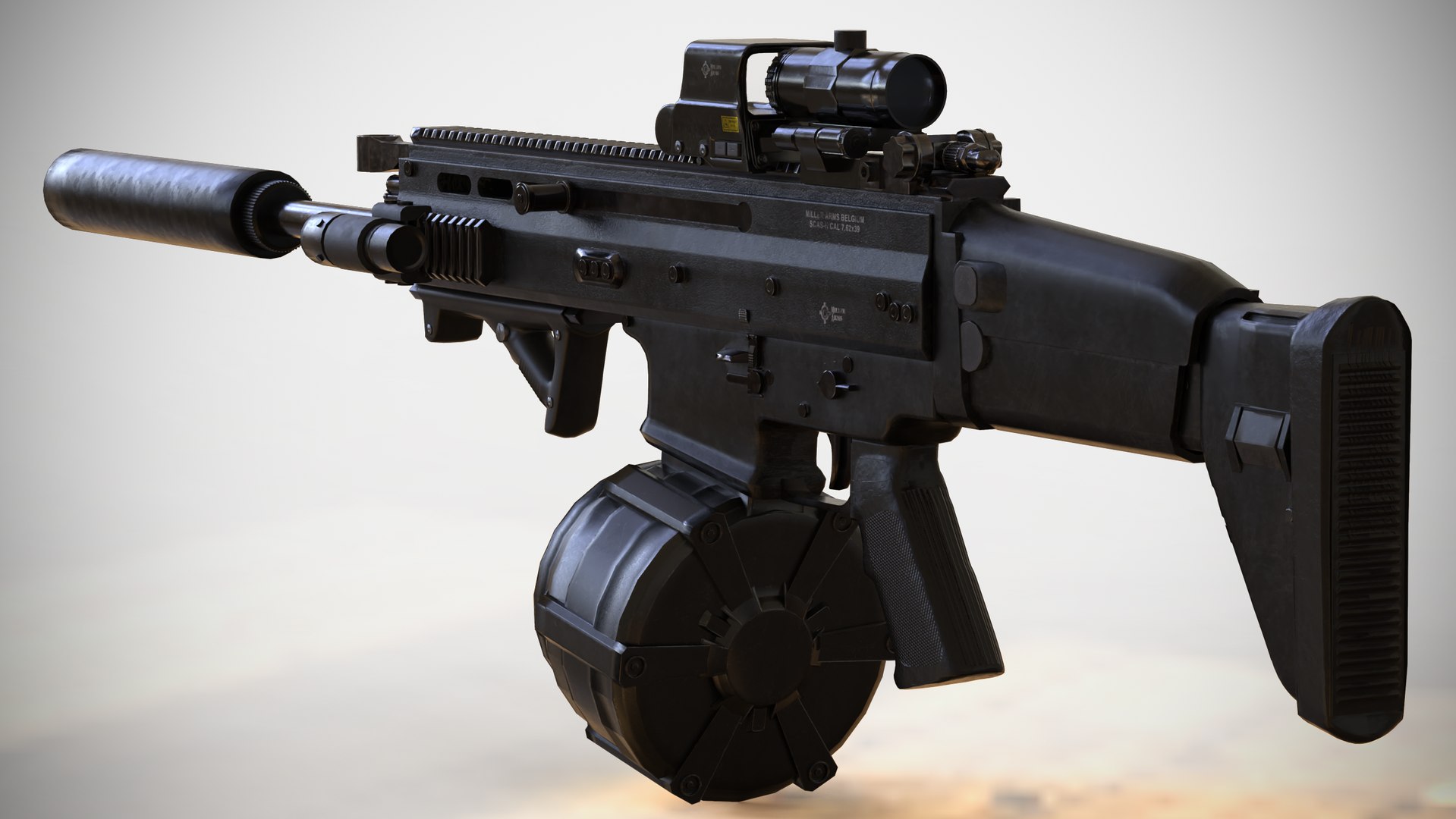 3D Fn Scar Modeled - - TurboSquid 1488401