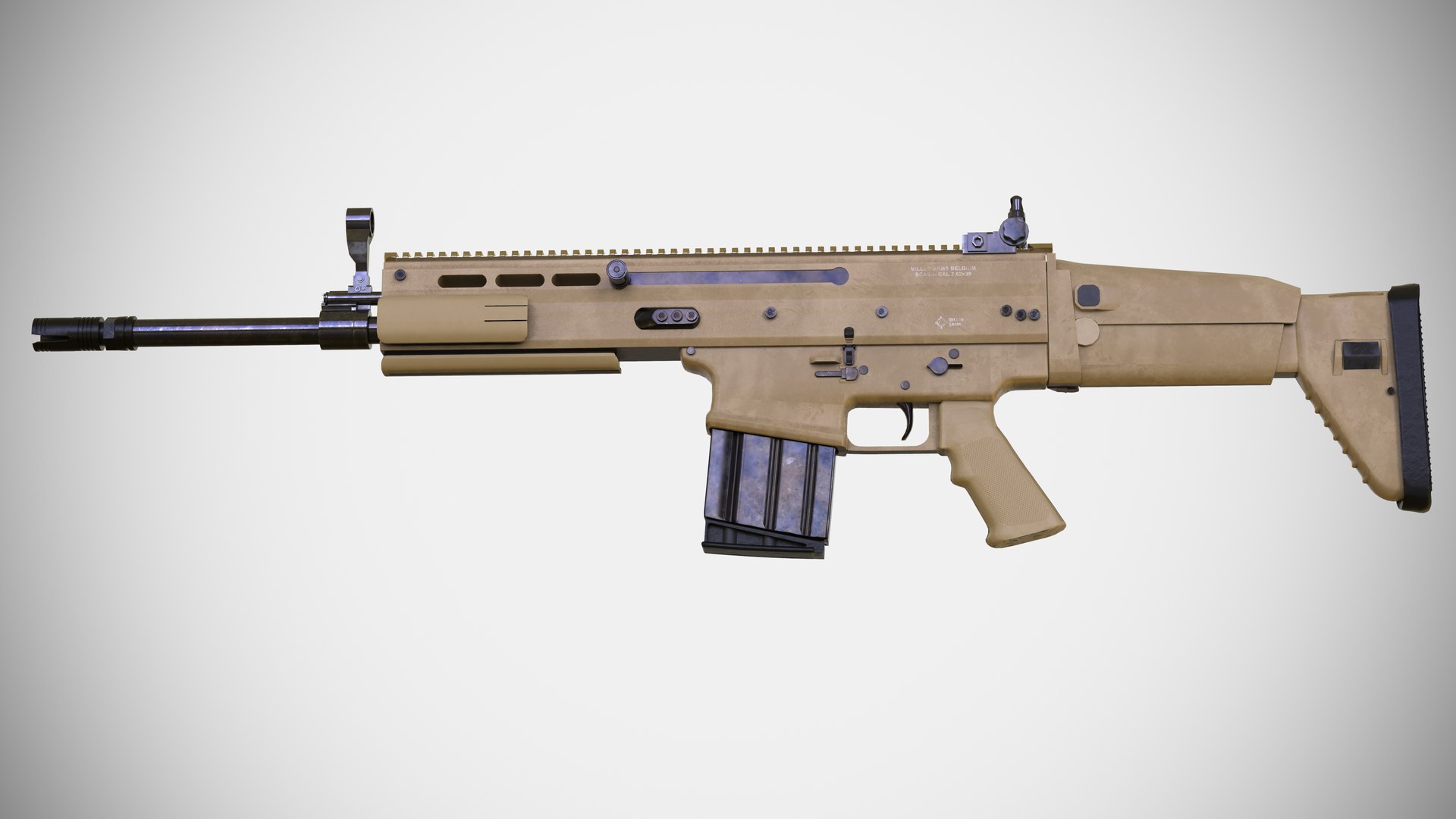 3D Fn Scar Modeled - - TurboSquid 1488401