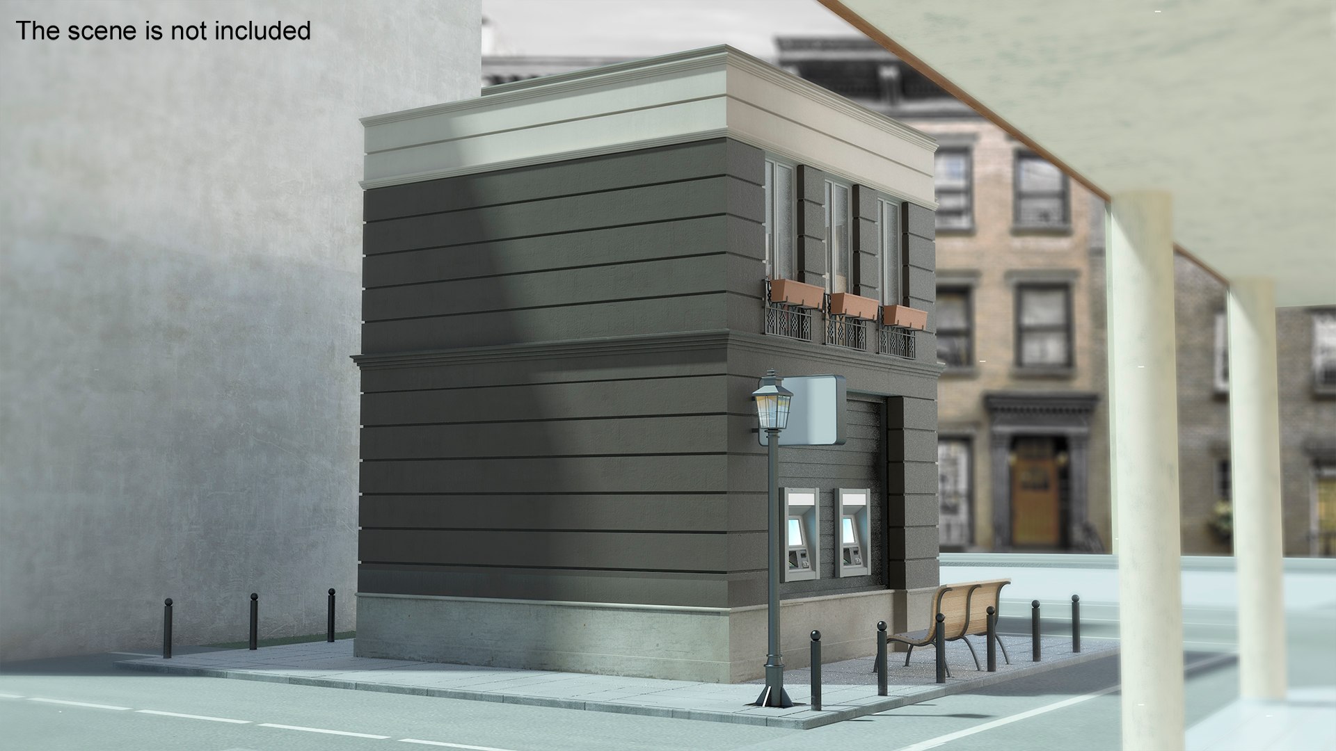 3D Model Little Office Building - TurboSquid 2151657