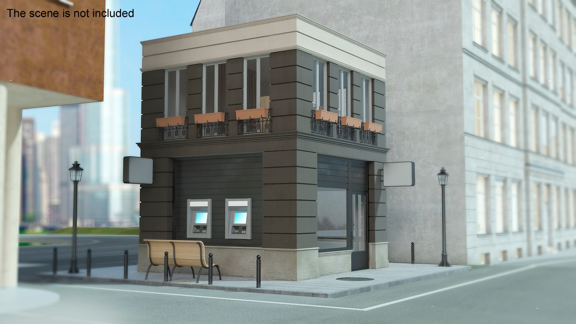 3D Model Little Office Building - TurboSquid 2151657