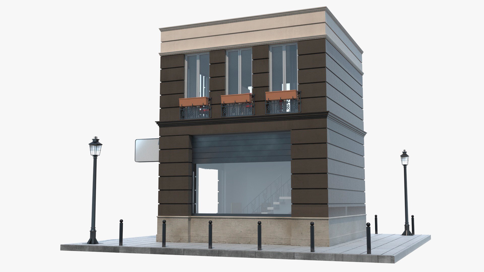 3D model Little Office Building - TurboSquid 2151657