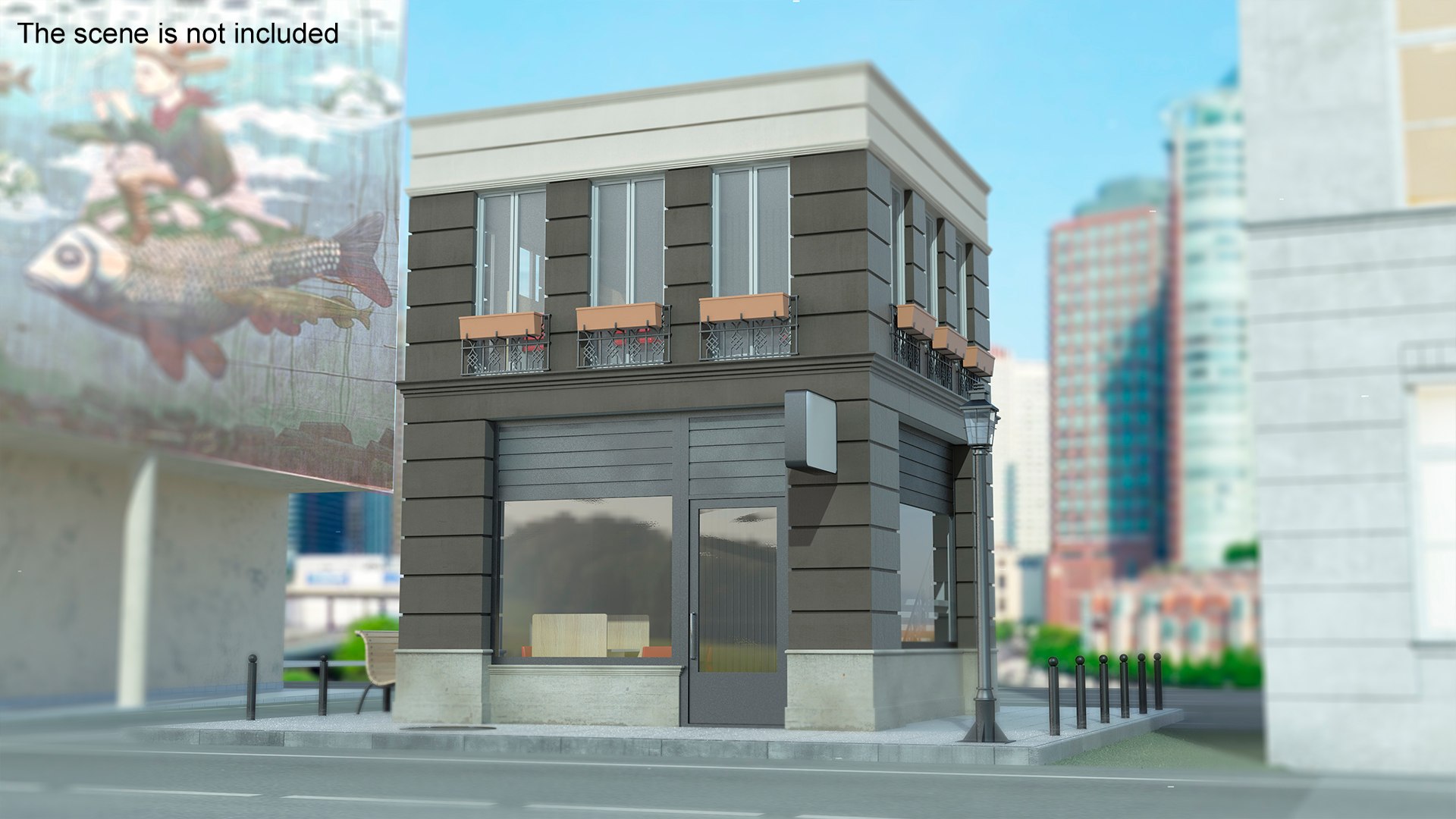 3D Model Little Office Building - TurboSquid 2151657