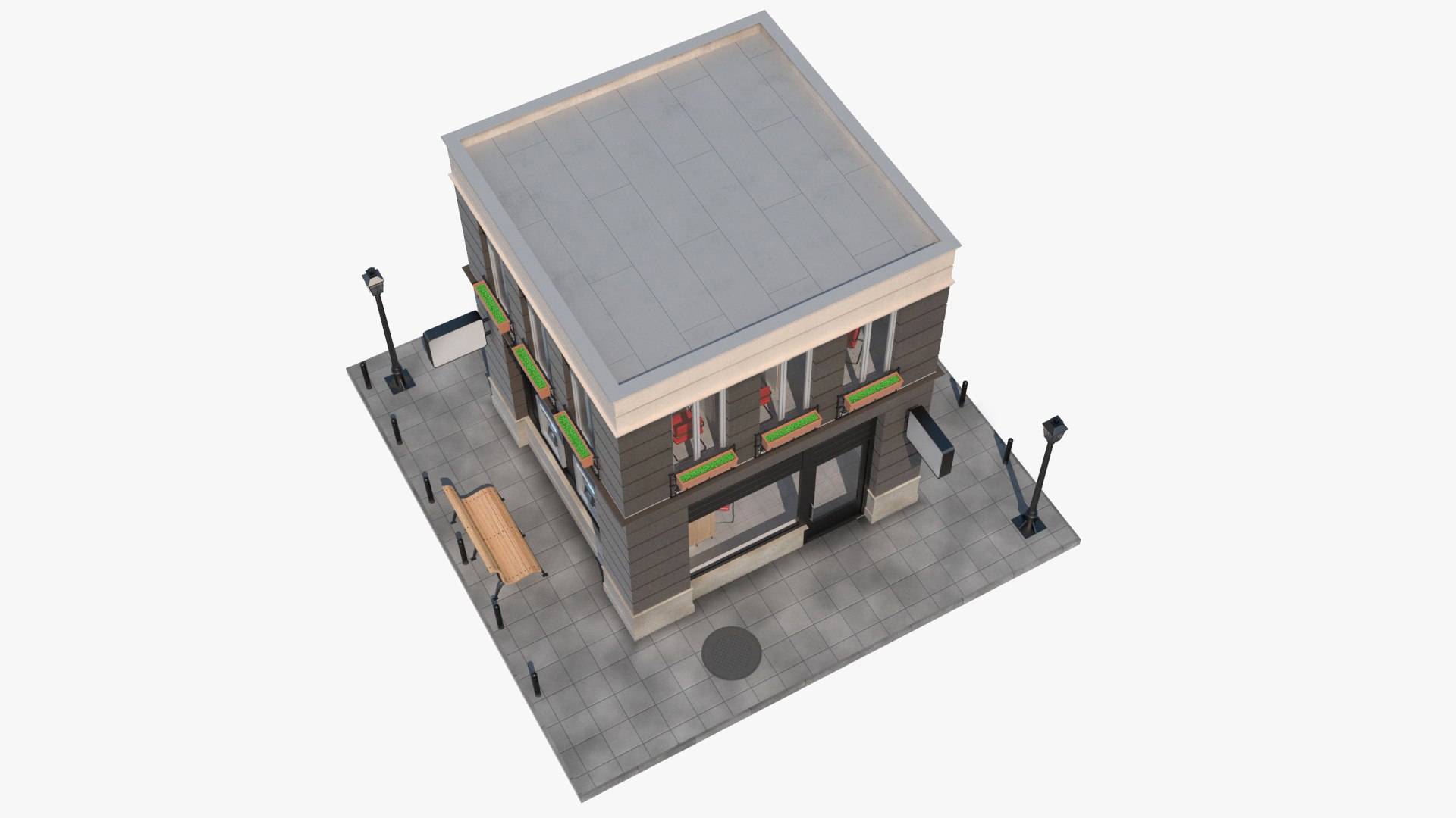 3D model Little Office Building - TurboSquid 2151657