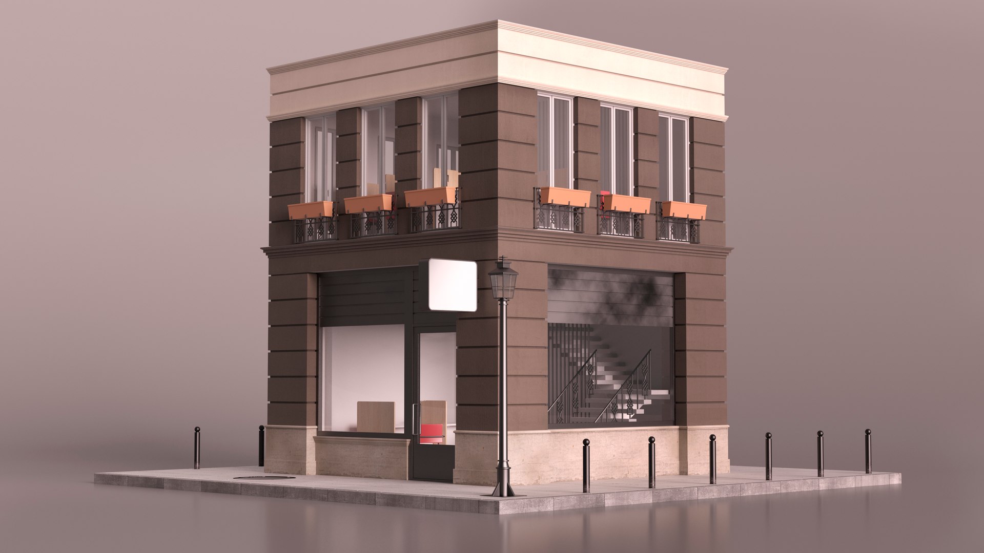 3D Model Little Office Building - TurboSquid 2151657