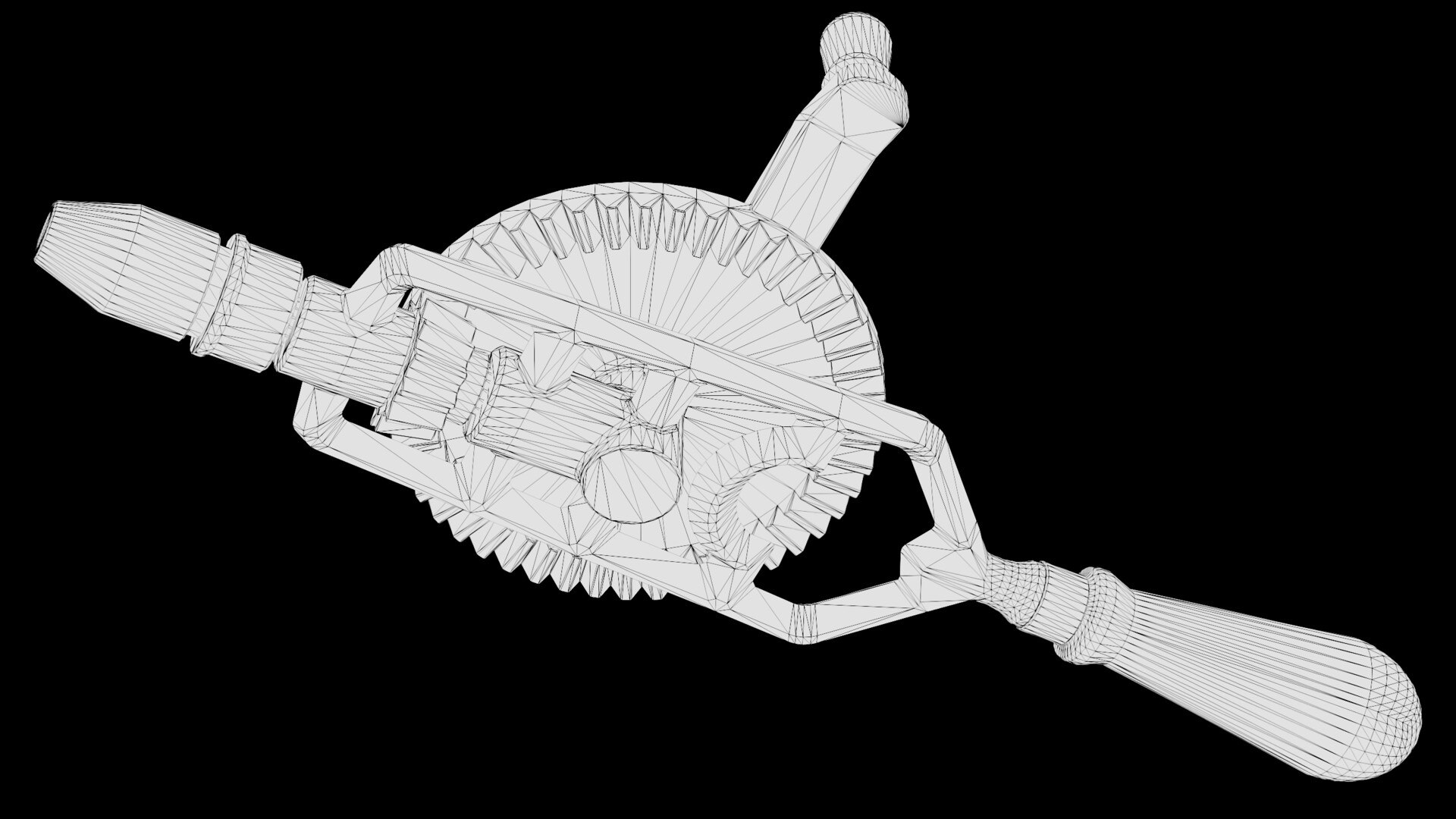 3D Game-ready Old Hand Drill Model - TurboSquid 2091989